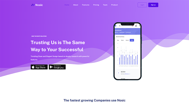 Nosic - Landing | Themesdesign